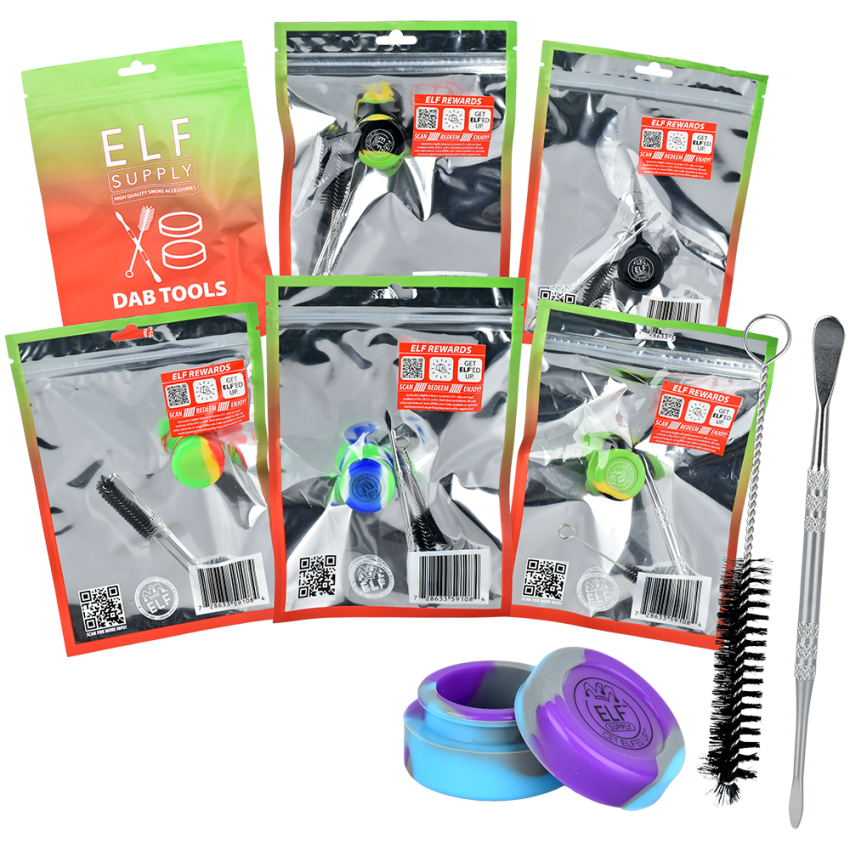 ELF Supply Dab Tool Set | 3pc | Assorted Colors | 6ct Box