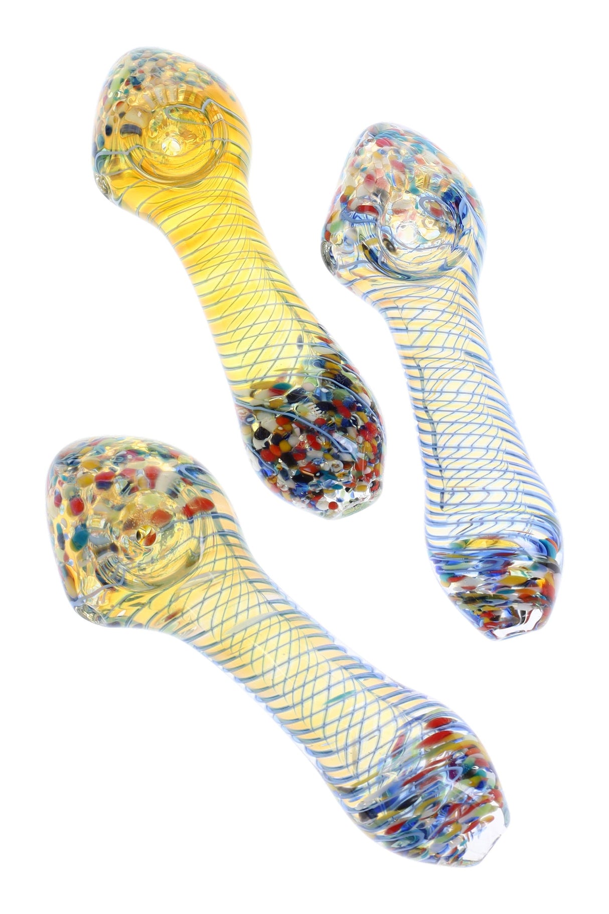 Color Changing Confetti Frit Glass Hand Pipe “Party Popper” – Assorted ...