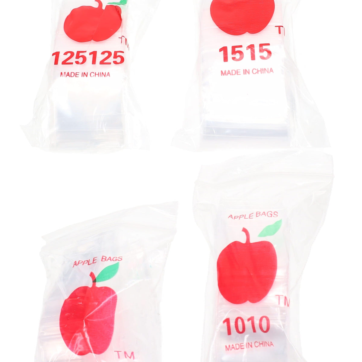 Apple Bags Mini Zip Baggies – Various Sizes – 1000 Pack – DankGeek