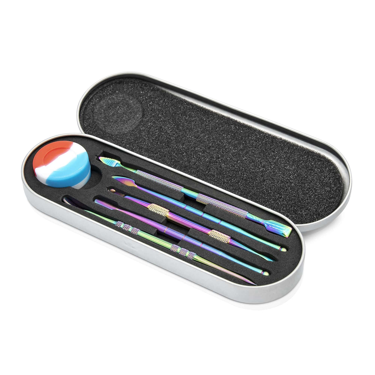 Rupert's Drop Iridescent Titanium Dabber Set with Silicone Dish and Ca ...
