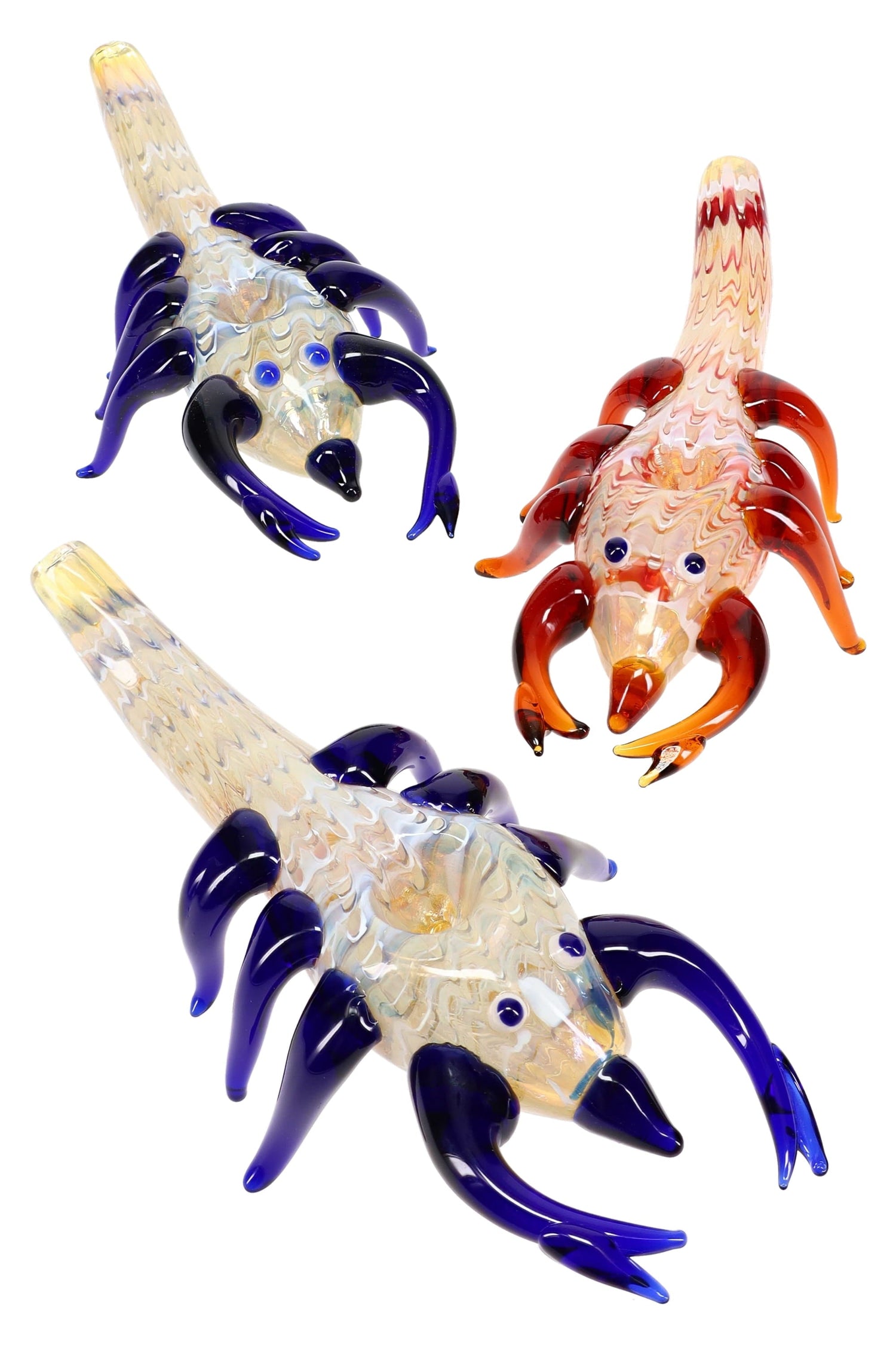 Color-Changing Raked Glass Scorpion Hand Pipe “Night Stinger” – Assort ...