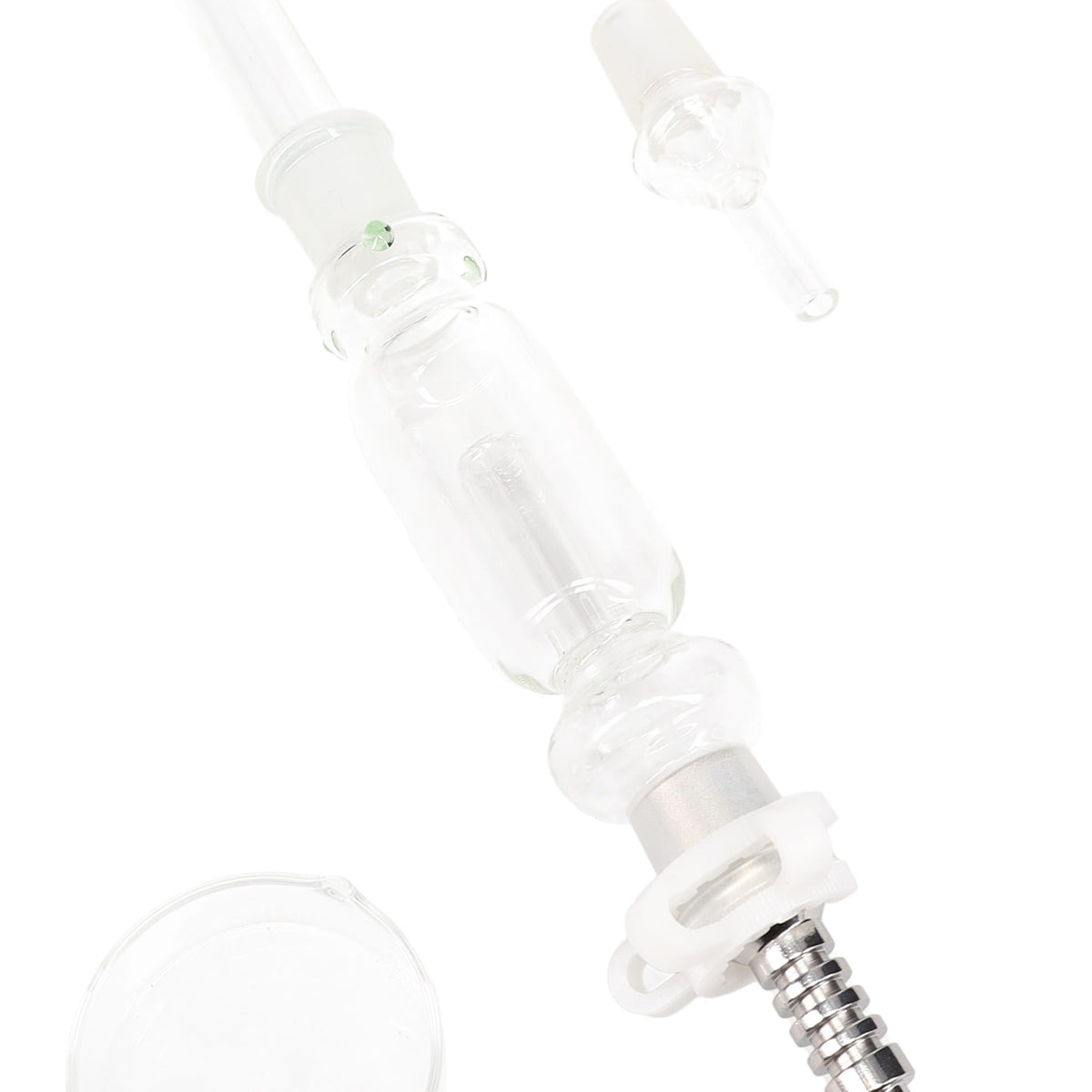 12″ Glass Dab Straw Kit – 18.8 mm Titanium Tip – DankGeek