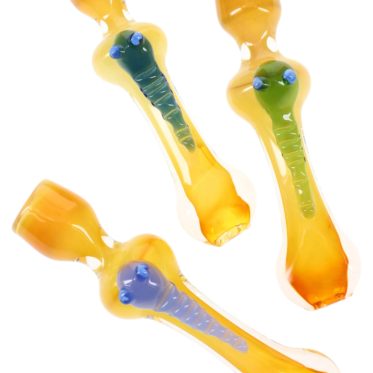 Gold Fumed Color-Shift Critter Glass Chillum “Gilded” – Assorted Color ...