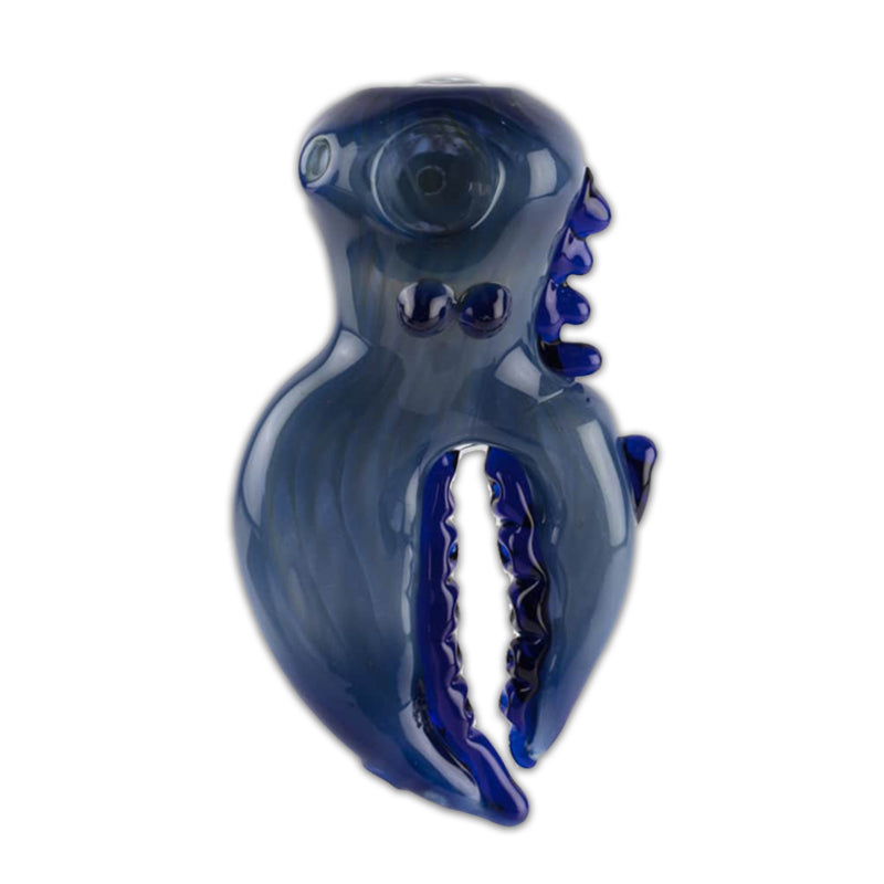 Custom Glass 5" Blue Lobster Claw Hand Pipe – DankGeek