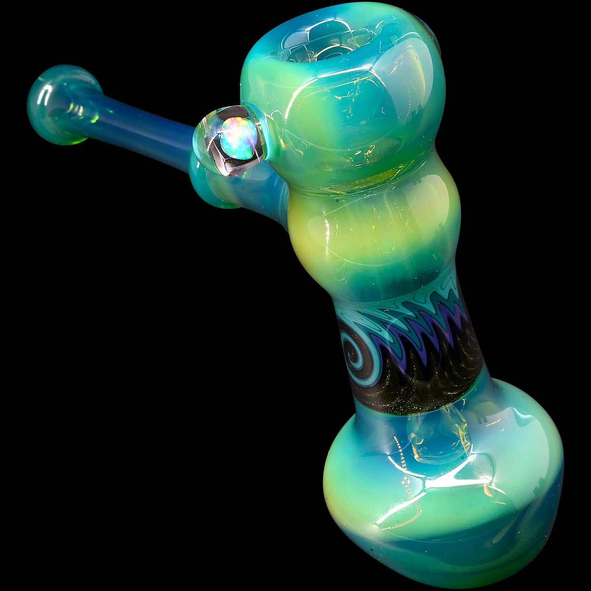 Kryptonite Glass Hammer Bubbler Pipe by Chris Lezak – DankGeek