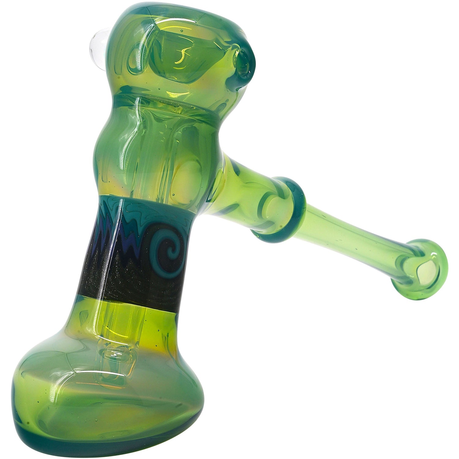 Kryptonite Glass Hammer Bubbler Pipe by Chris Lezak – DankGeek
