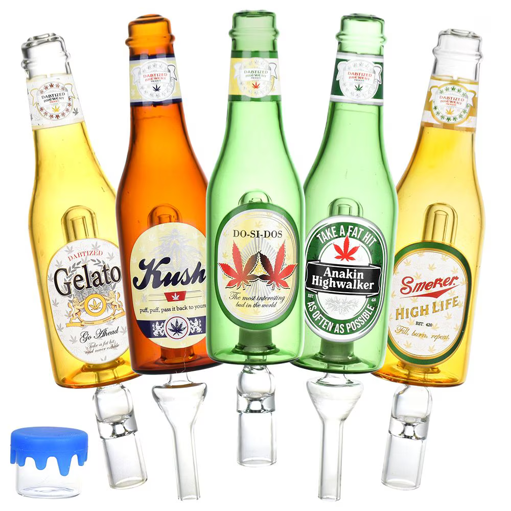 Dabtized Beer Burner Bubbler Dab Straw & Dry Herb Pipe | 7.75" | 10mm ...