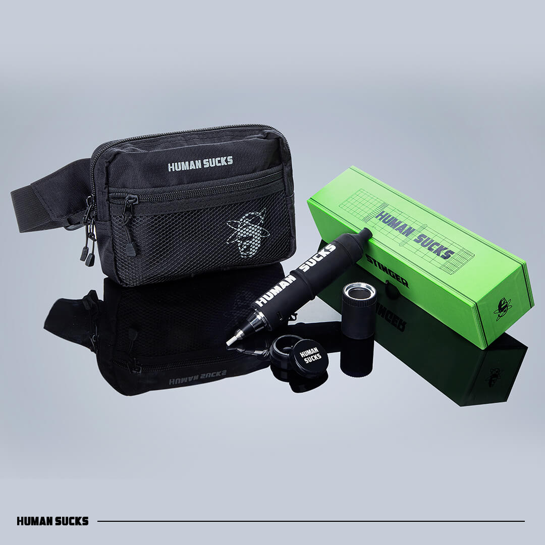 Electric Dab Straw w/ HUMAN SUCKS Fanny Pack Set