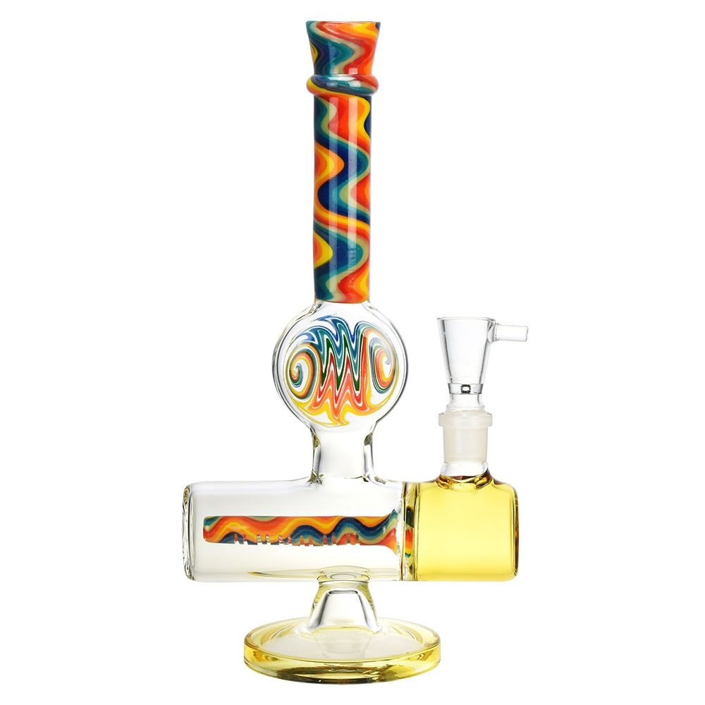 Endless Rainbow Inline Perc Glass Water Pipe | 9" | 14mm F – DankGeek