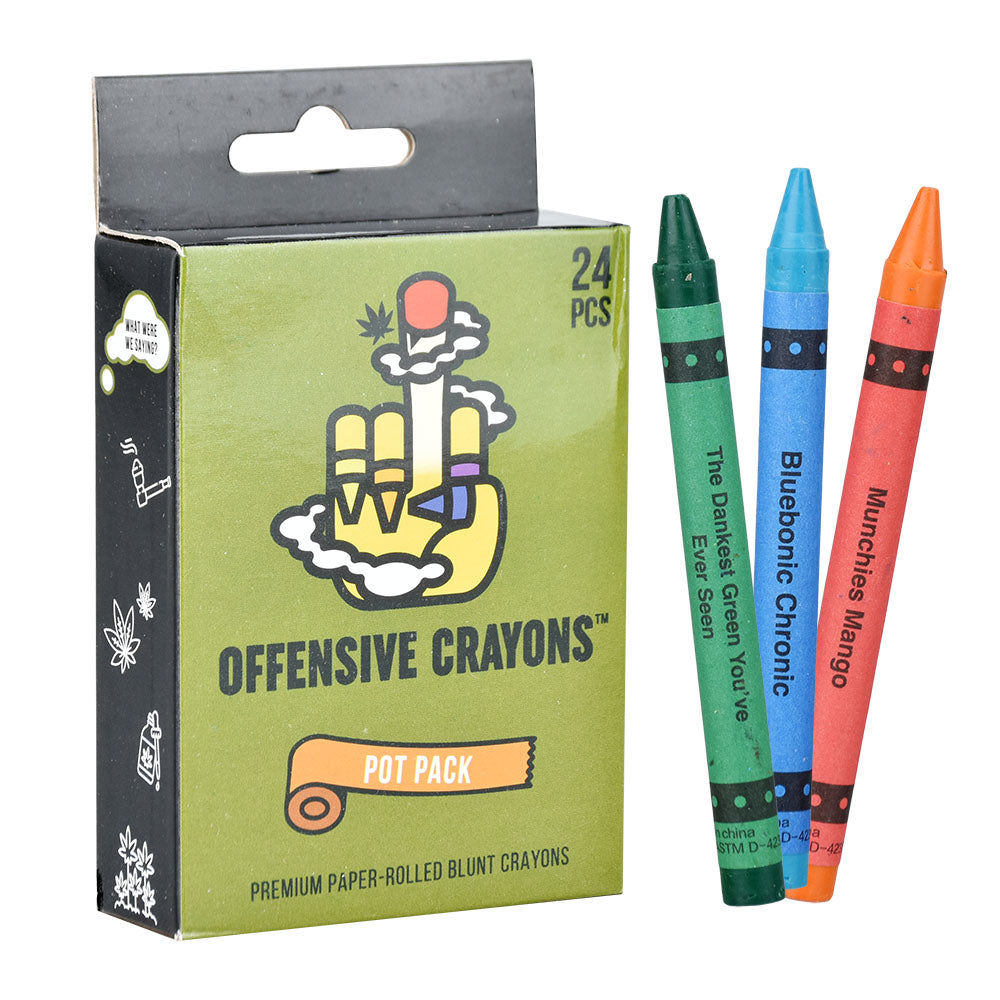Offensive Crayons 24pc Pot Pack - Stoner Humor Coloring Set – DankGeek
