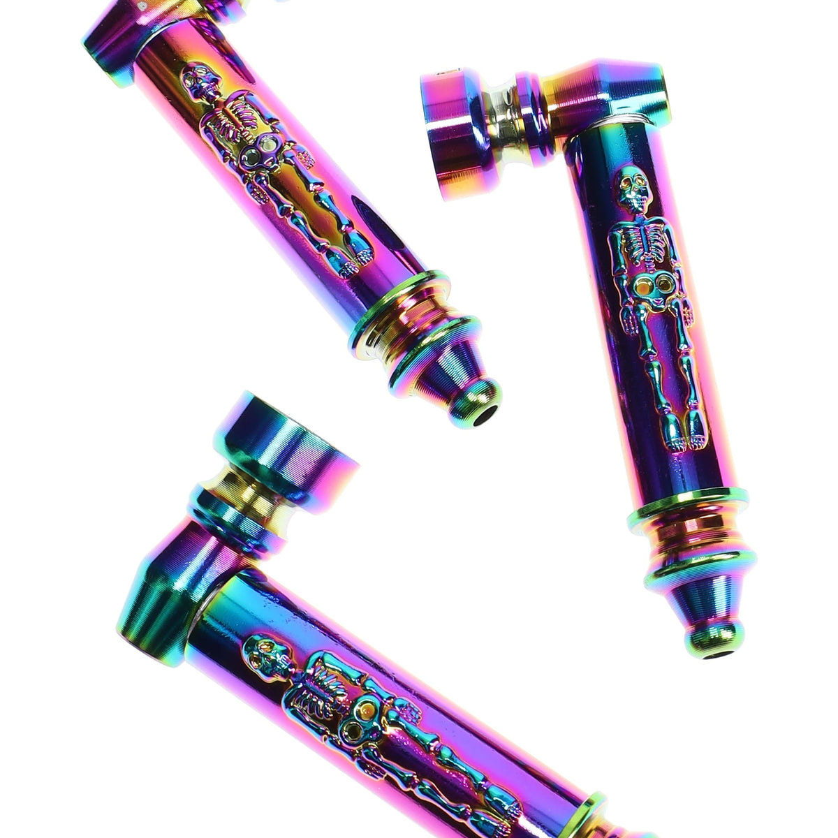 Metal Skeleton Hand Pipe “Bone Ranger” – 3″ – Gift Set with 5 Screens ...