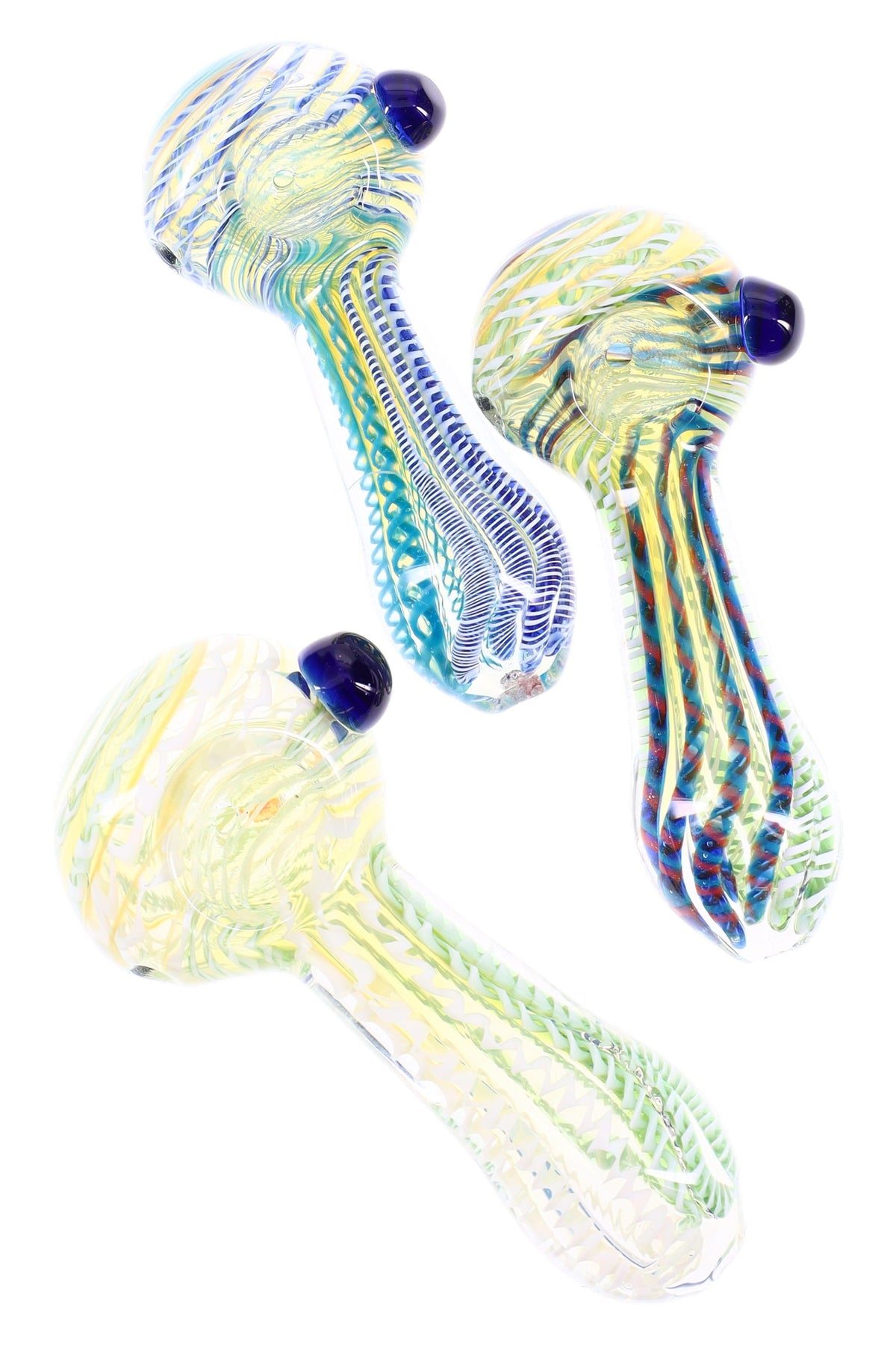 Color Changing Striped Glass Pipe “Prism Pop” – 4″ – Assorted Colors ...