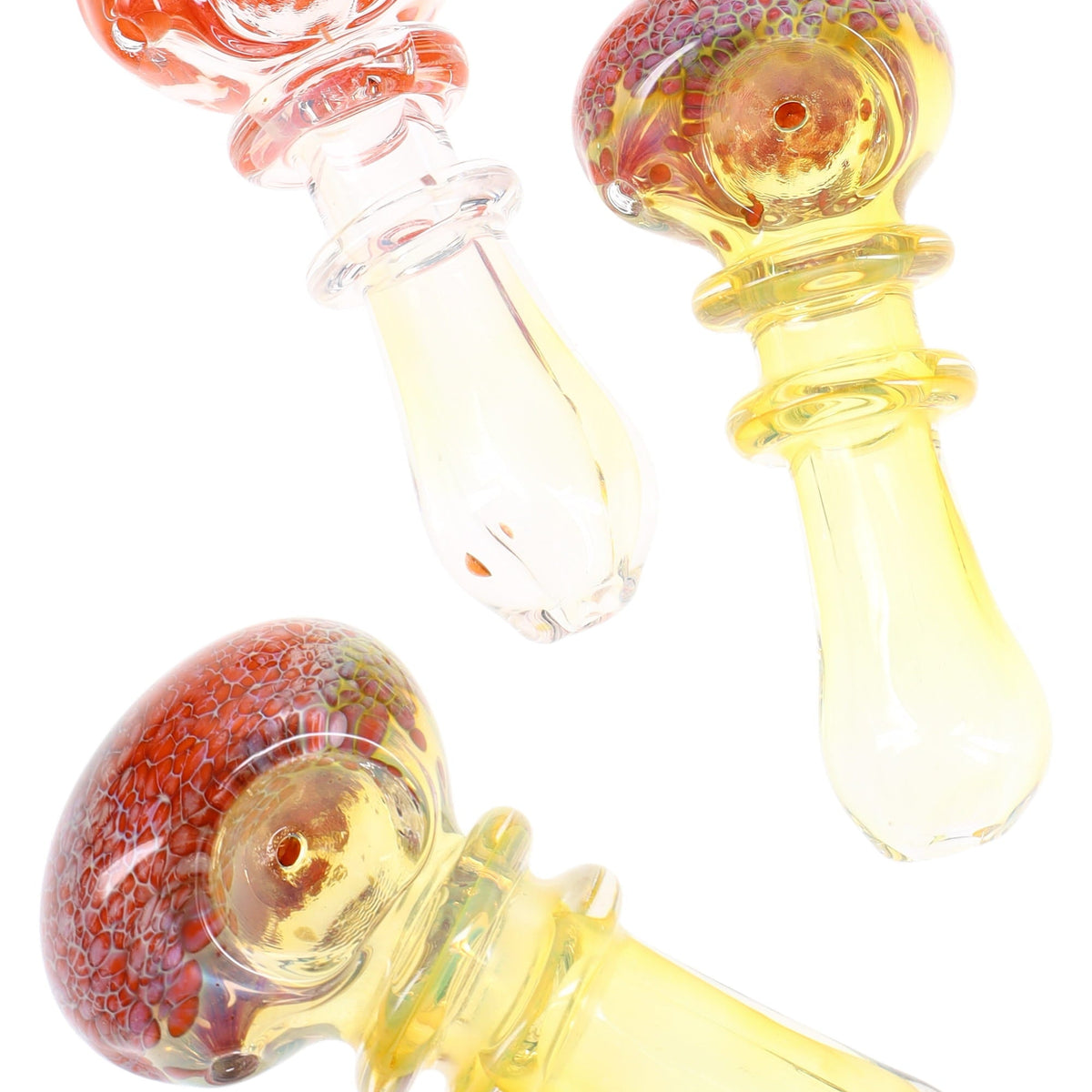 Color-Changing Frit Rings Glass Hand Pipe “Confetti Pop” – 4″ – Assort ...