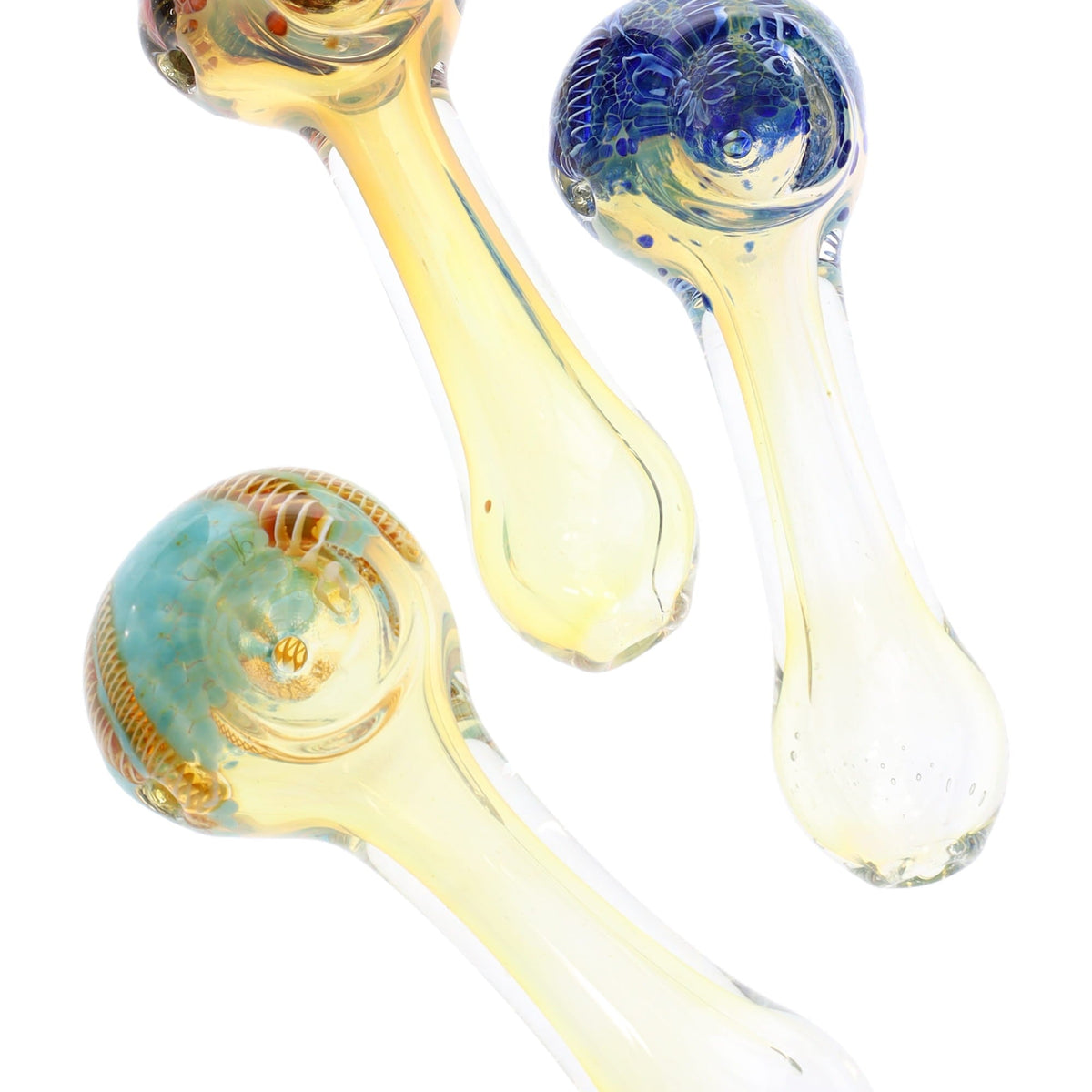 Color Changing Frit Glass Hand Pipe “Stripe Fade” – Assorted Colors ...