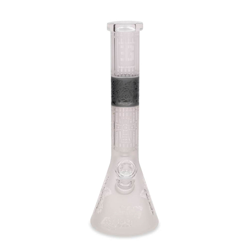 EG Glass 15" Cross Decal Beaker Water Pipe - Transparent Black – DankGeek
