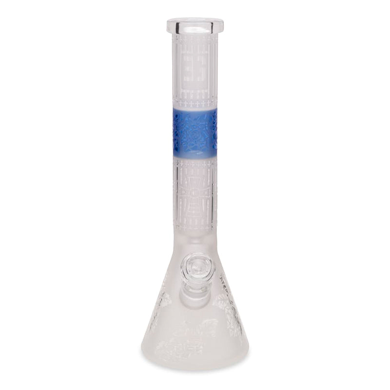 EG Glass 15" Cross Decal Beaker Water Pipe - Navy Blue – DankGeek