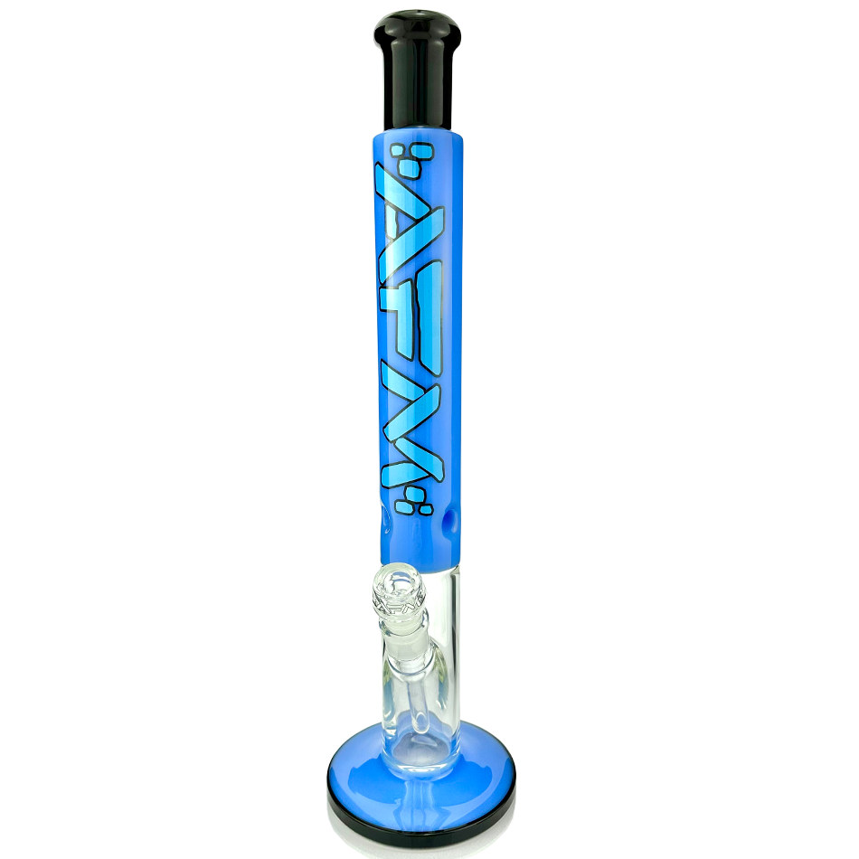 18" AFM Lightbeam Jade Blue Straight Shooter Bong