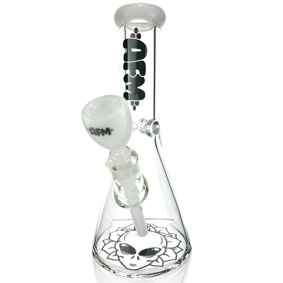 12" AFM Glass Chubbi Beaker Clear Colored Lip Beaker Bong Bundle – DankGeek