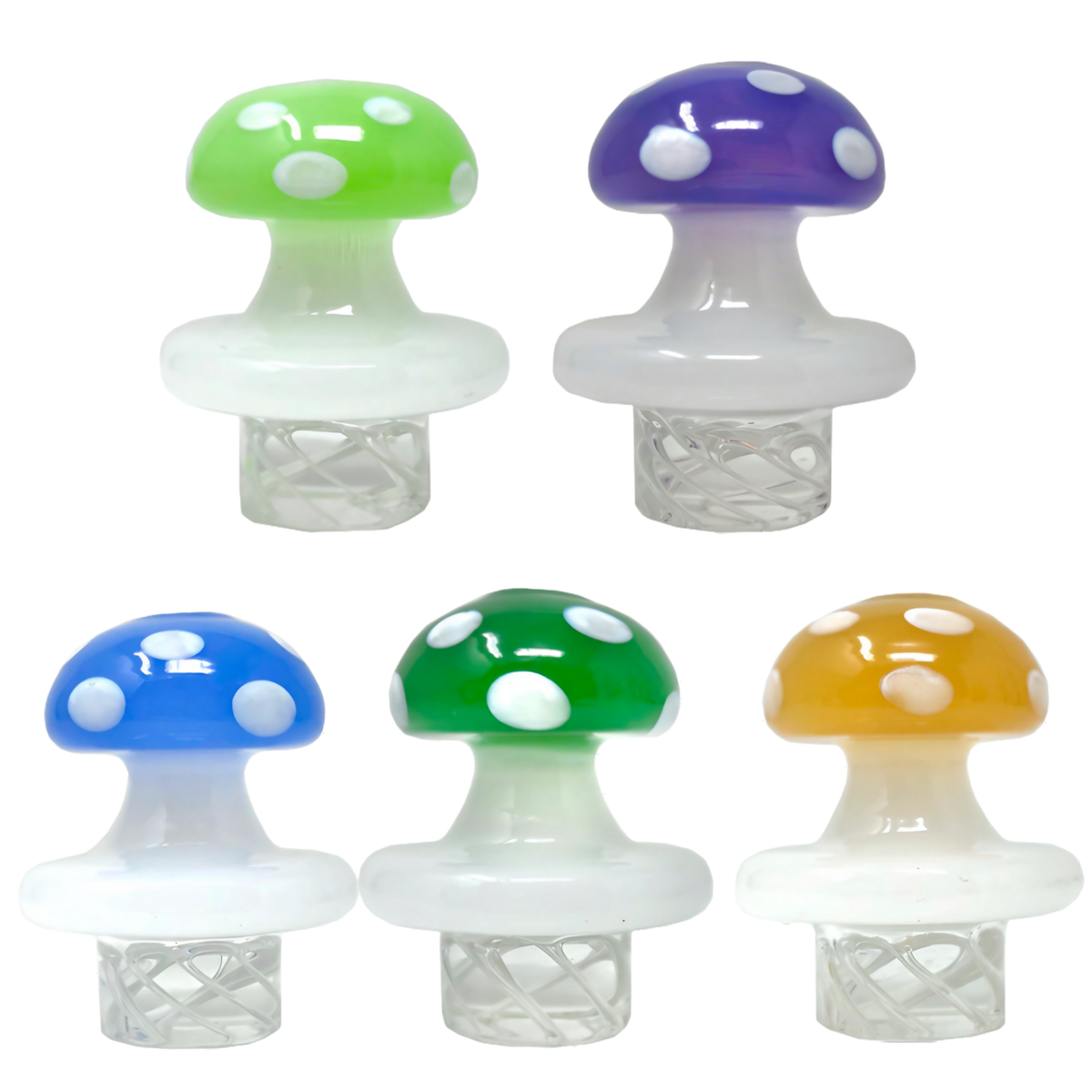 AFM Glass - Turbo Spinner Mushroom Cap + 2 Pearls Dot – DankGeek