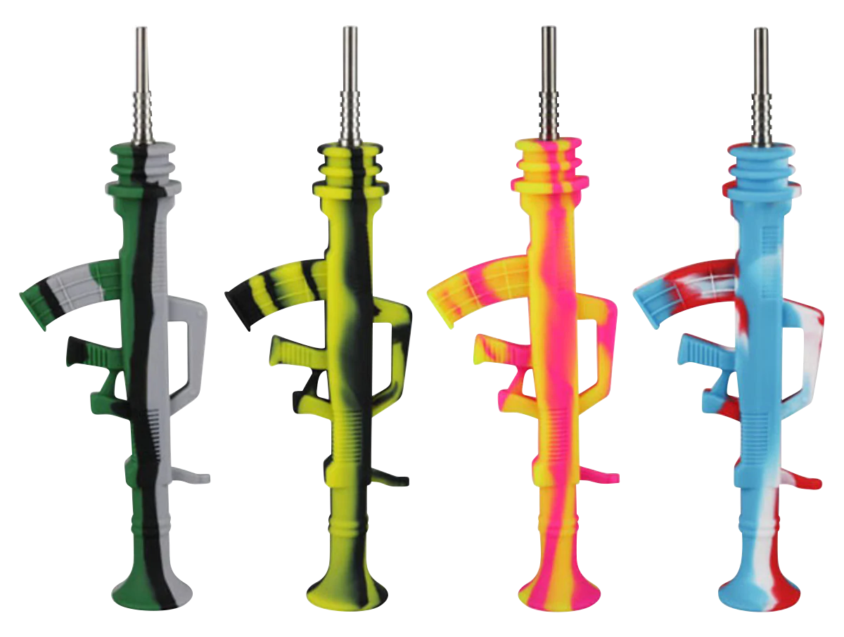 AK47 Silicone Dab Straw Collector with Titanium Tip – DankGeek