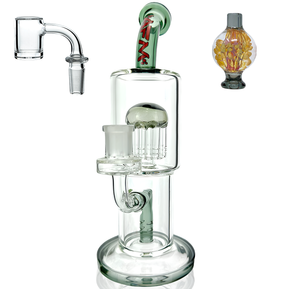 9.5" AFM Hot Rod Charlie Glass Dab Rig + Quartz Banger & Carb Cap Bund ...