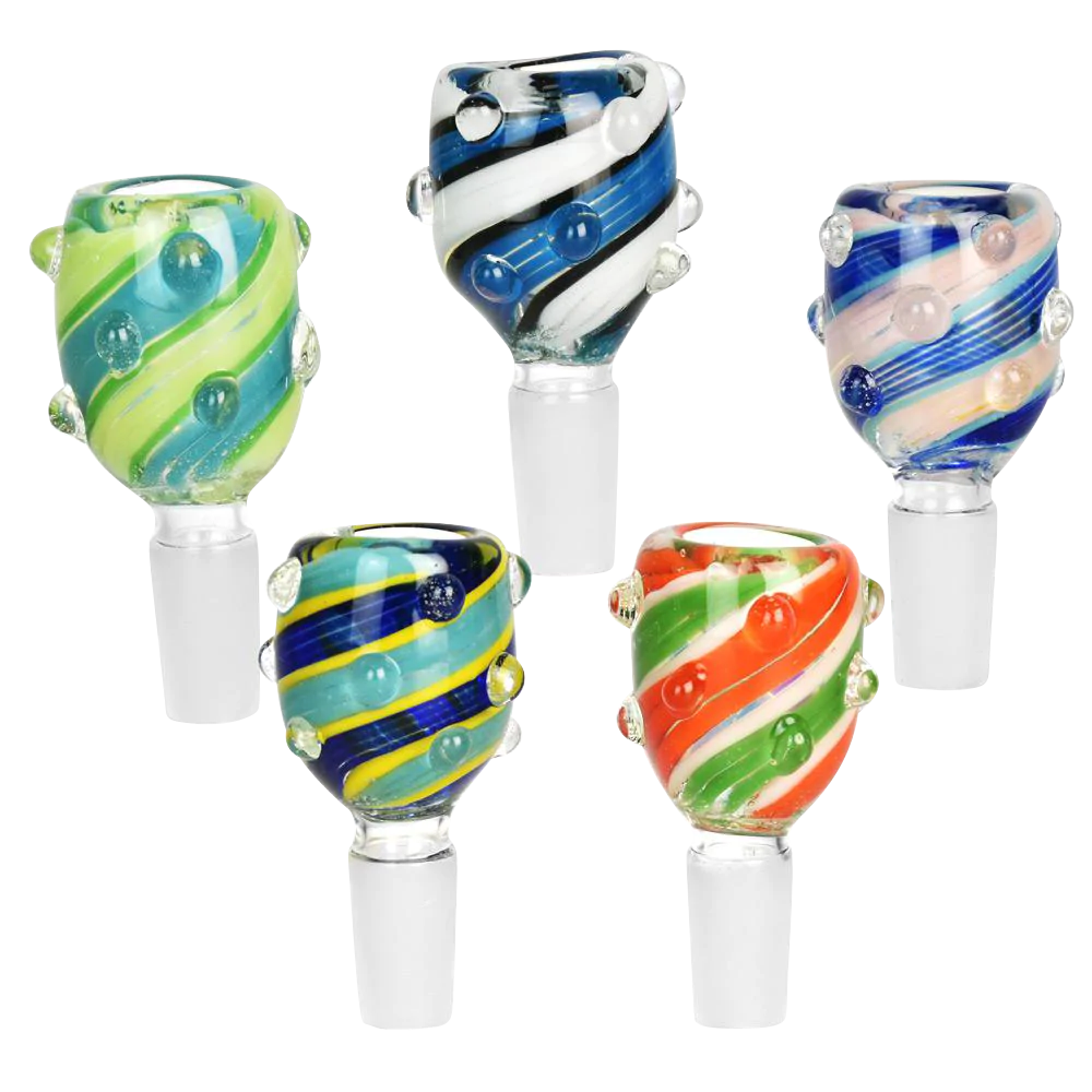 Bold Stripes Swirl Glass Marble Grip Herb Slide – DankGeek