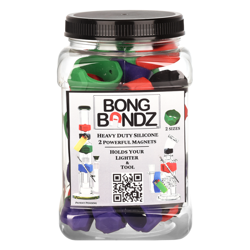Bong Bandz Magnetic Silicone Bands | Assorted Colors & Sizes | 40ct Ja ...