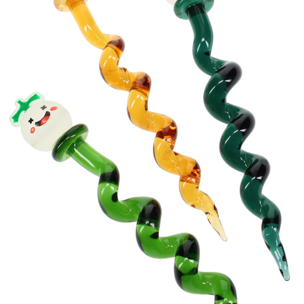 Twisted Smiley Glass Dab Tool – 6″ - Assorted Colors – DankGeek