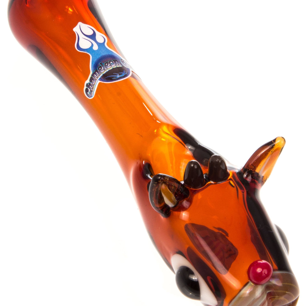 Chameleon Glass Rudolph Themed Pipe – DankGeek