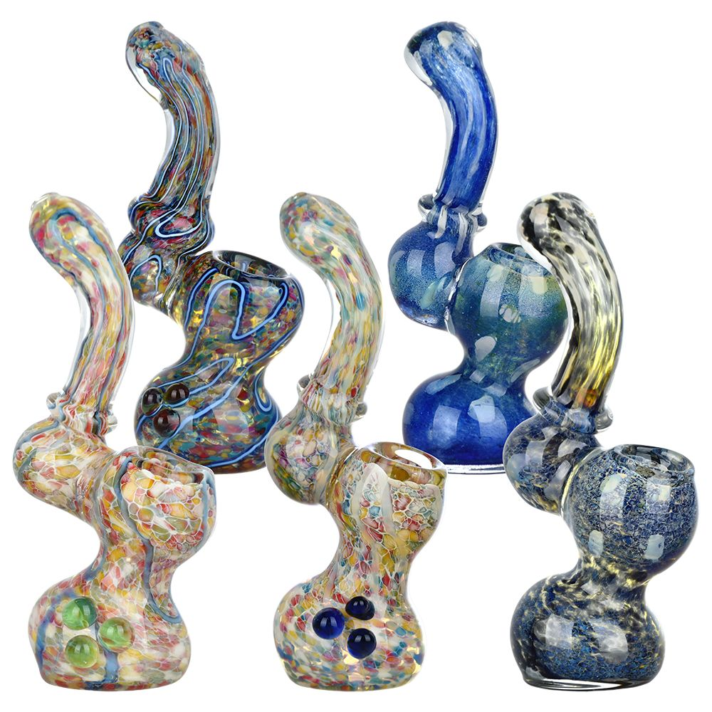 Classic Fritted Glass Sherlock Bubbler Assortment | 4.5" to 5.25" | 10 ...
