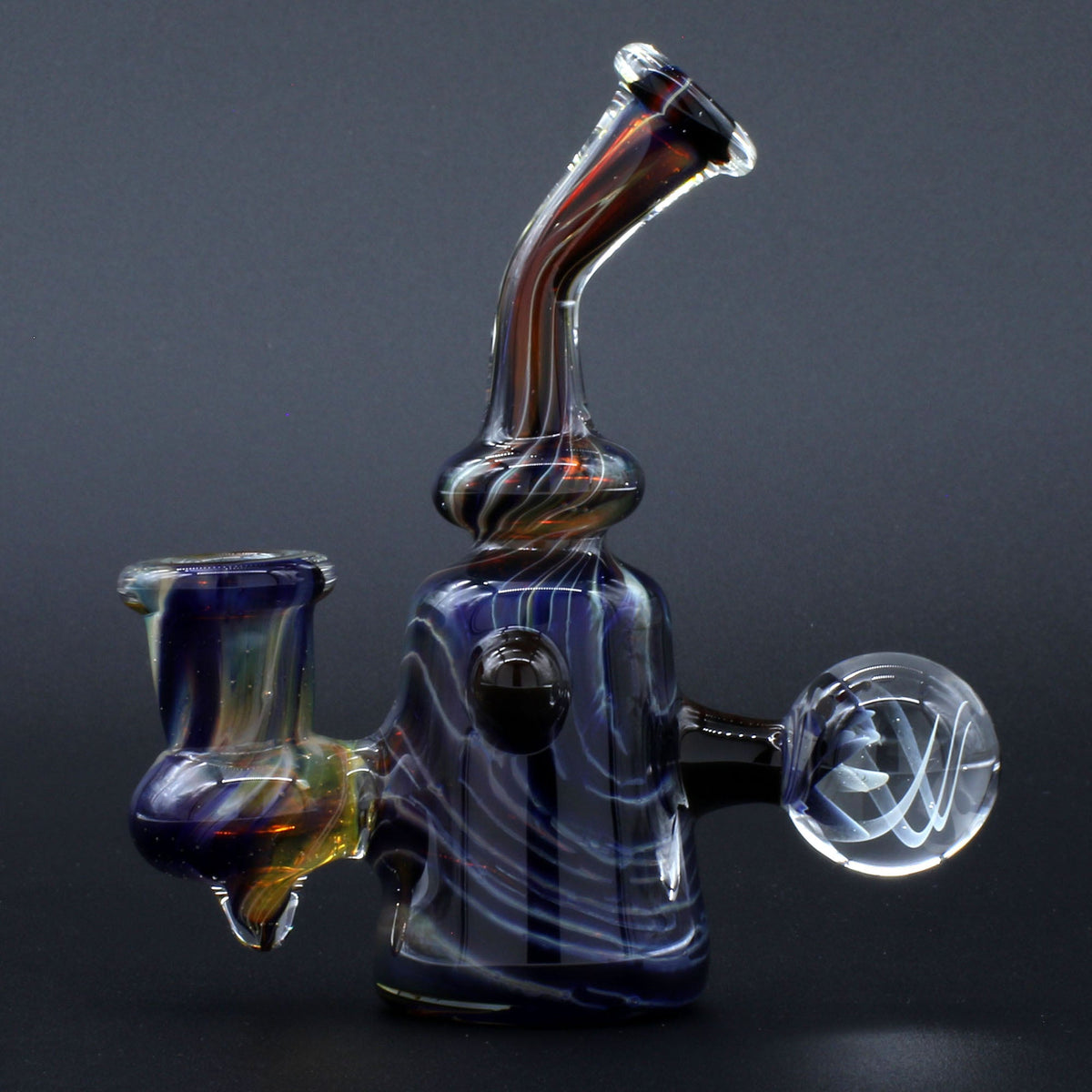 Clayball Glass "Black Moon" Heady Sherlock Dab Rig – DankGeek