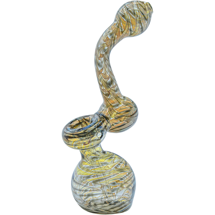 Color Raked Fumed Sherlock Bubbler Pipe (Various Colors)