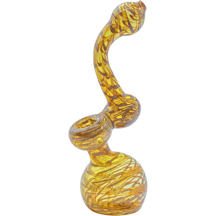 Color Raked Fumed Sherlock Bubbler Pipe (Various Colors)
