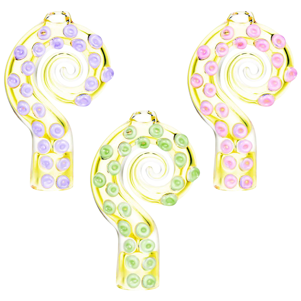Curled Octopus Tentacle Glass Chillum Pipe – DankGeek