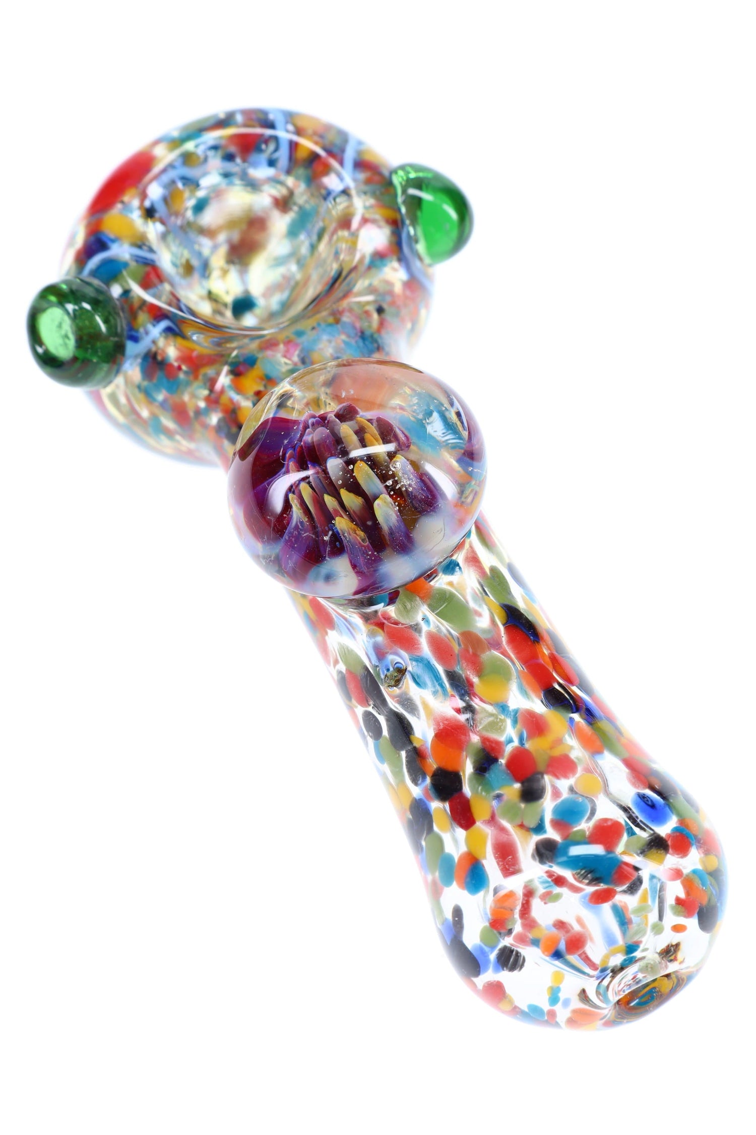 Thick Confetti Frit Color-Changing Glass Spoon Pipe “Flora Pop” – 5 ...