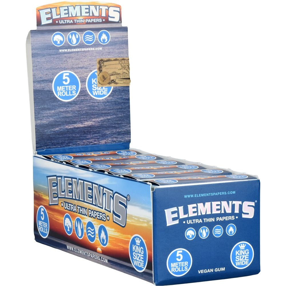 Elements Ultra Thin Papers | King Size Wide | 5-Meter Roll | 12ct Disp ...
