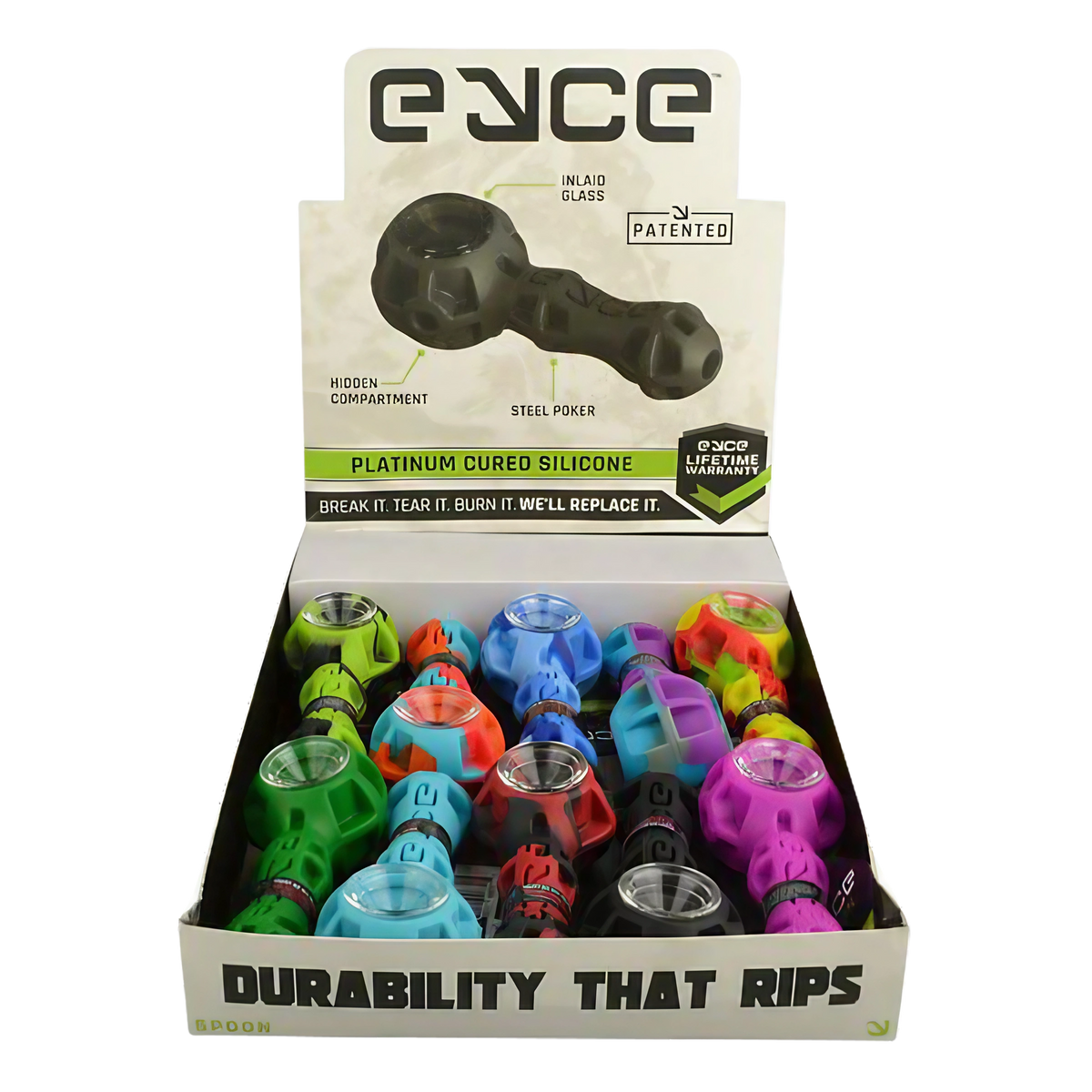 EYCE Silicone Spoon Pipe - 10 Pack Display | Hand Pipes