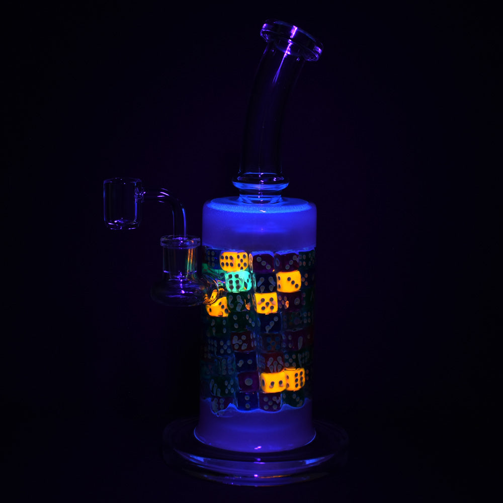 Feelin' Lucky Glass Rig - 11" / 14mm Disc Percolator - UV Details