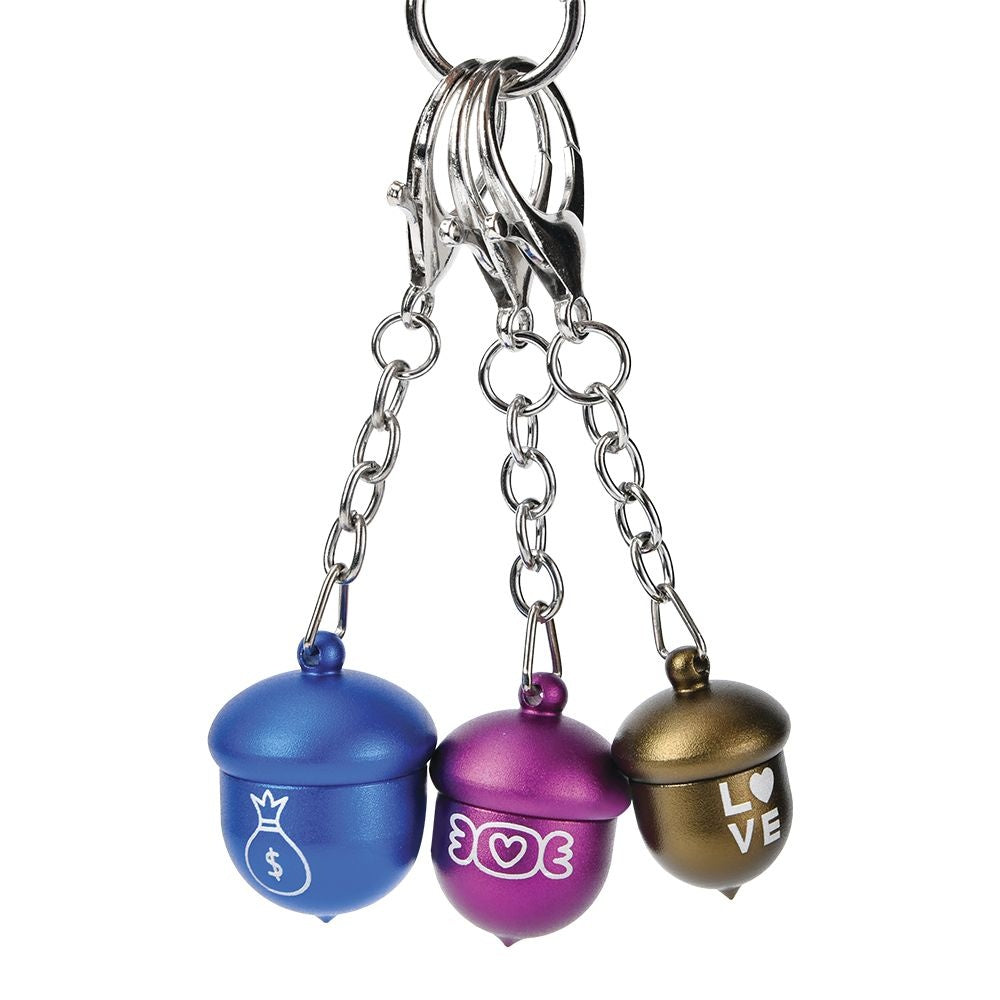 Fujima Acorn Metal Storage Keychain | Assorted Sizes & Colors | 24ct D ...