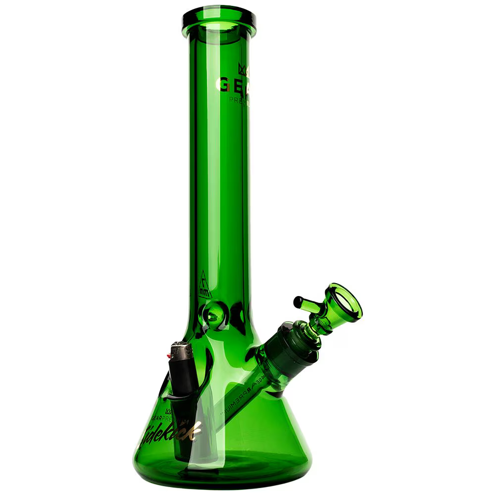 Gear Premium Sidekick Glass Beaker Water Pipe | Green | 15" | 14mm F ...