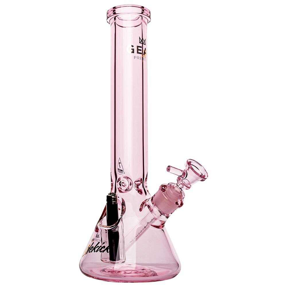 Gear Premium Sidekick Glass Beaker Water Pipe | Pink | 15" | 14mm F ...