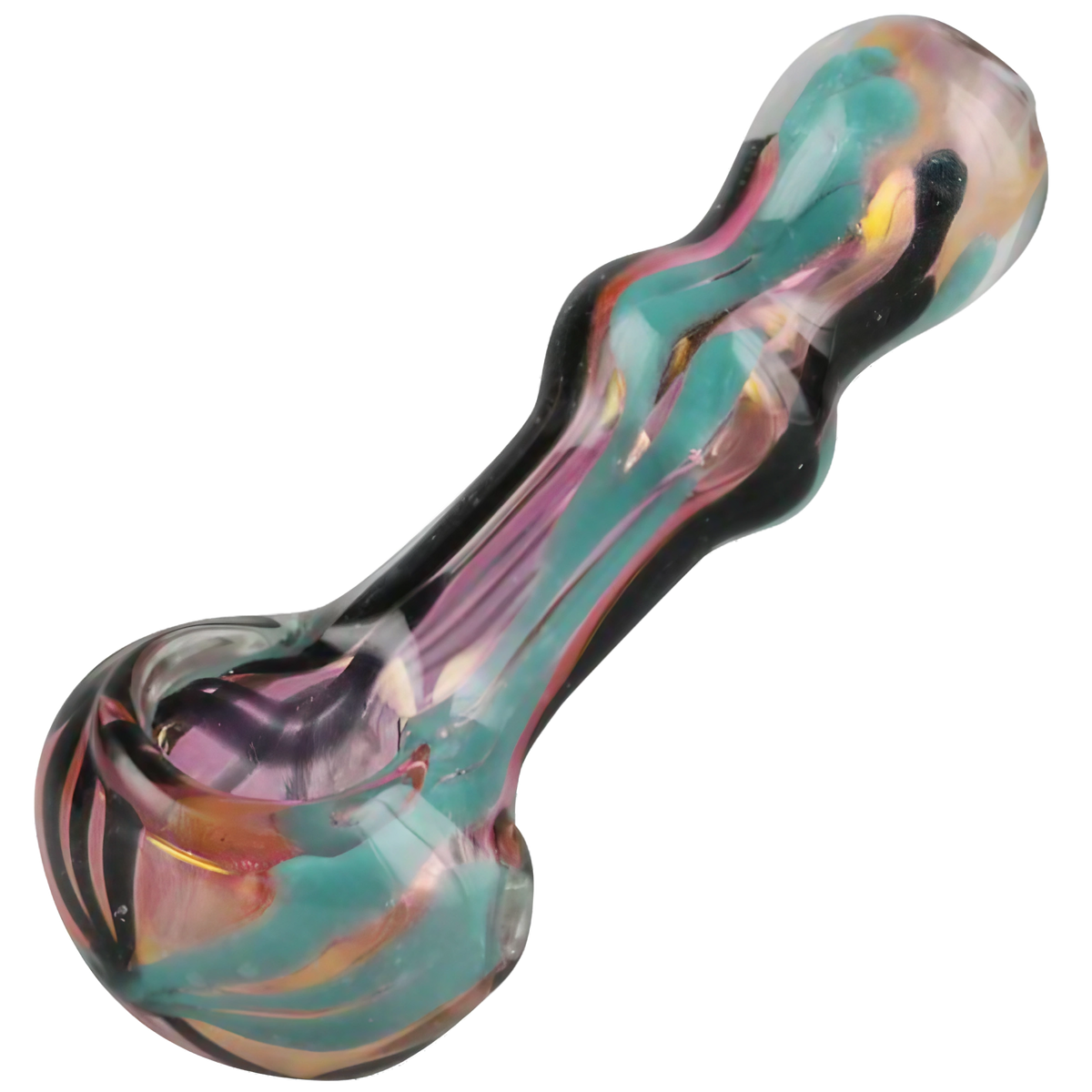 Gold Fumed Wig-wag Hand Pipe – DankGeek