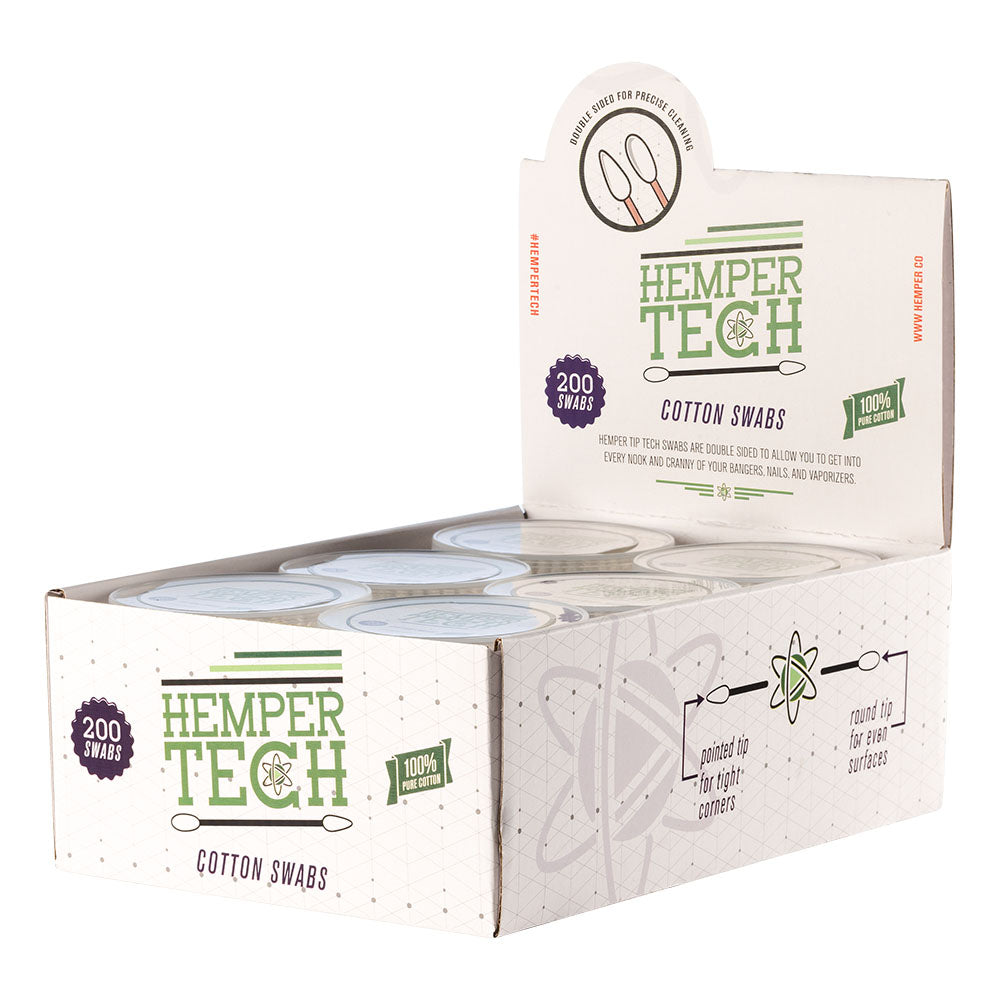 Hemper Tech Dual Tip Cotton Swab | 200pk | 6pc Display – DankGeek