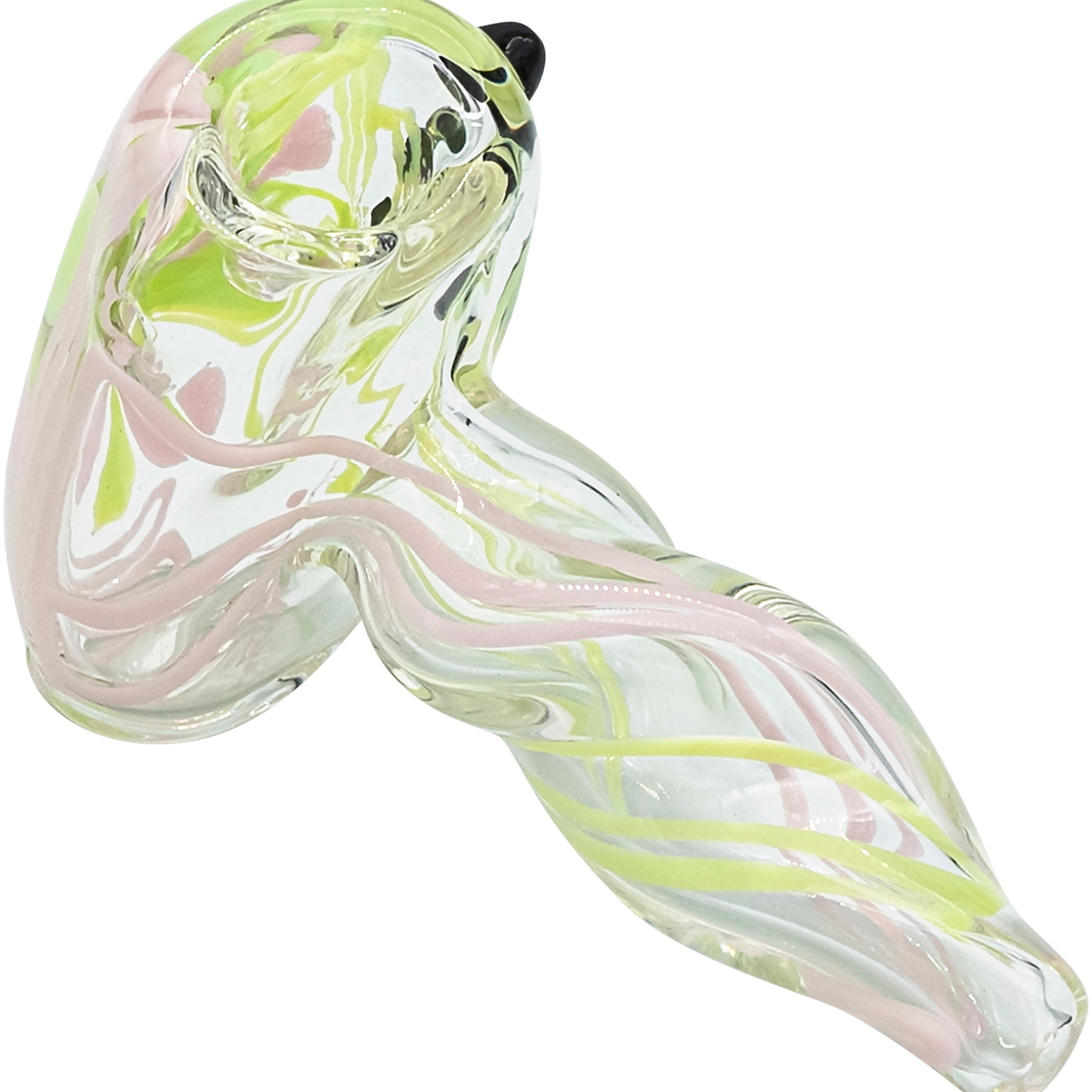 LA Pipes Green Slyme and Bubble Gum Twist Hammer Pipe