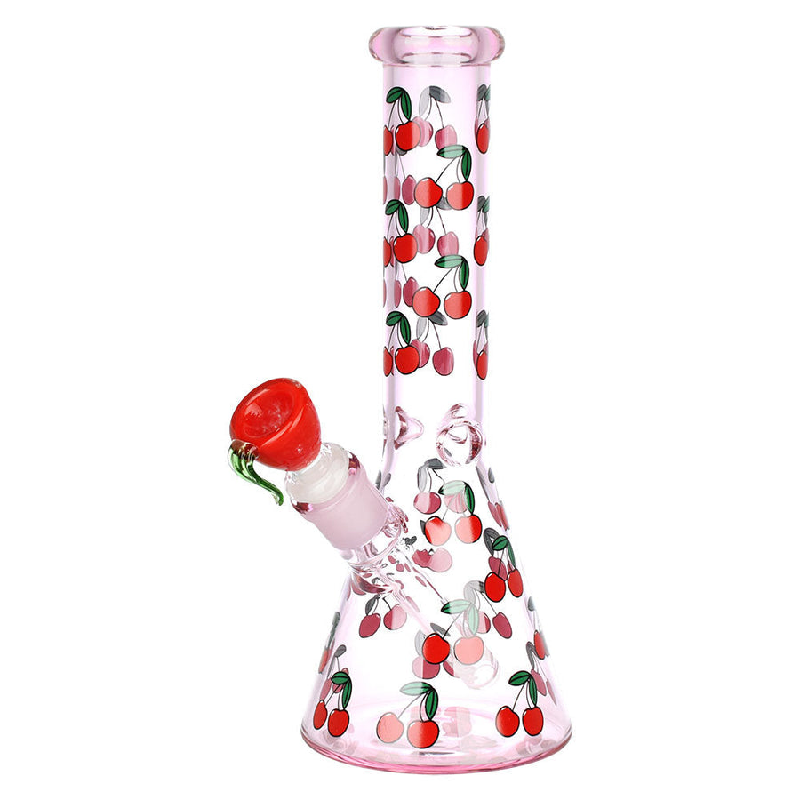 Life Is A Bowl Of Cherries Beaker Water Pipe | 10" | 14mm F – DankGeek