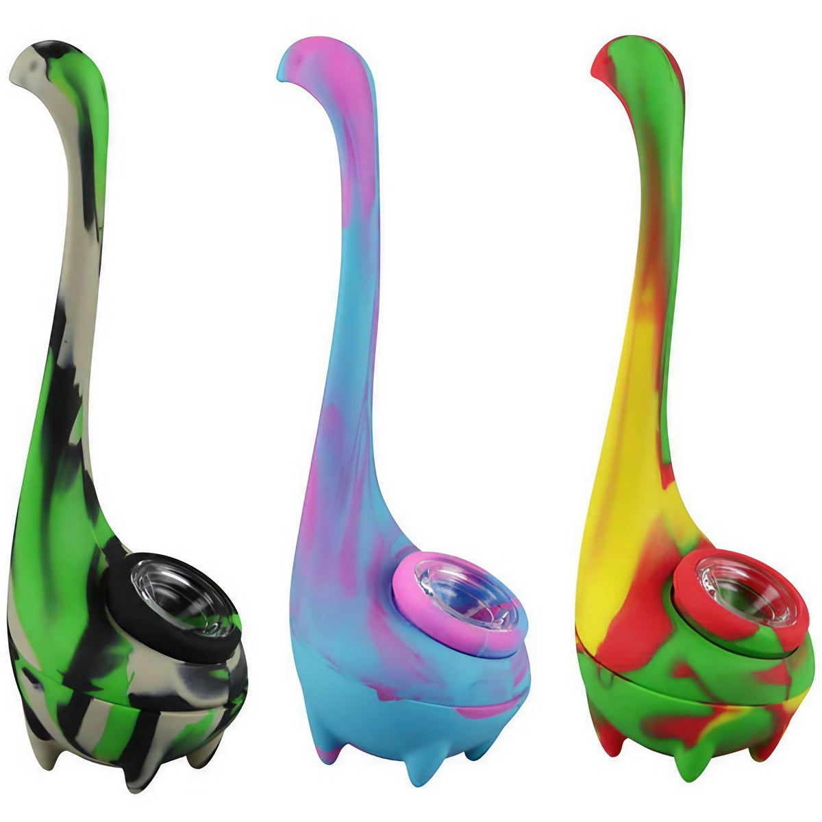 Loch Ness Monster Silicone Pipe – DankGeek