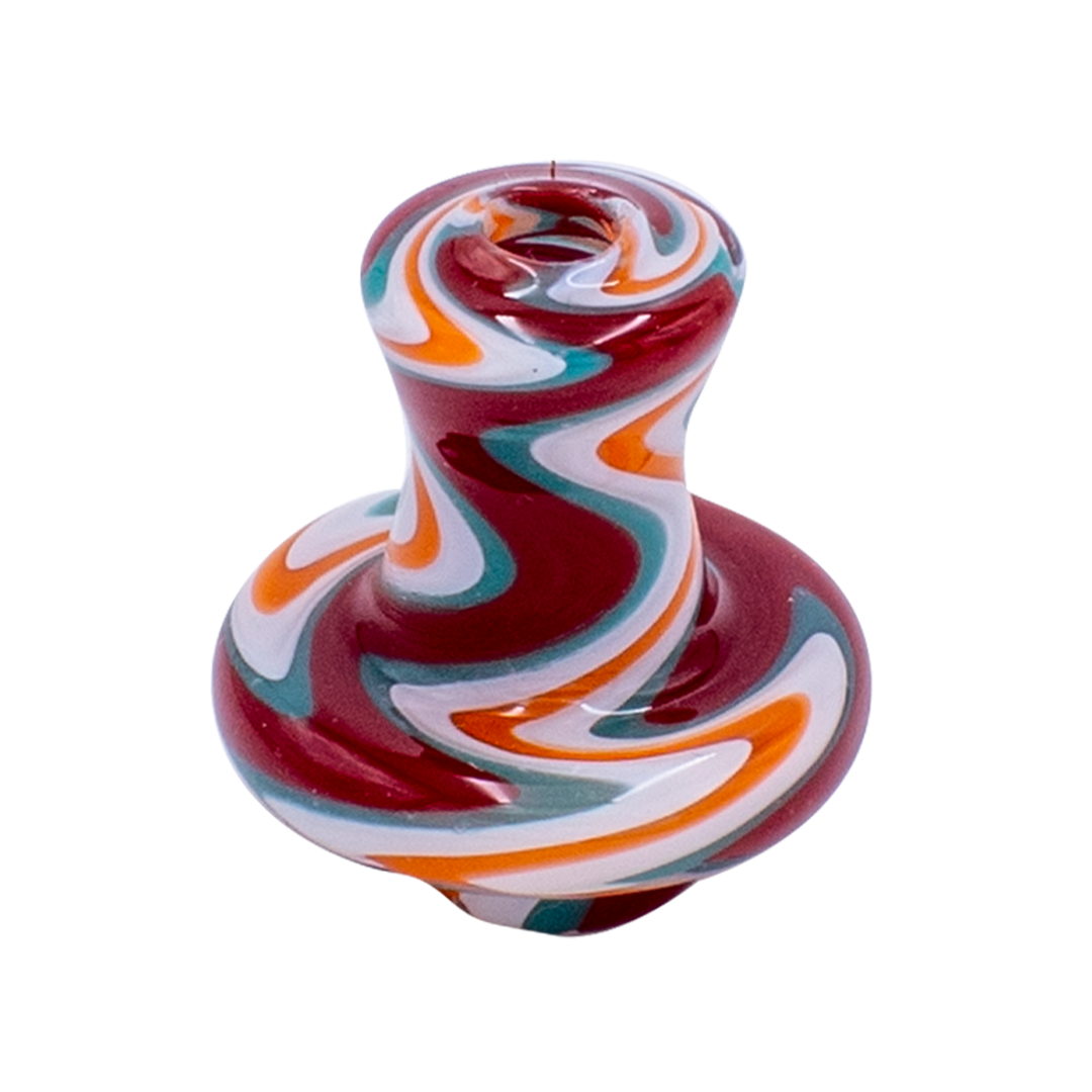MAV Glass Red Swirl Cap + 2 Pearls (bx155a) – DankGeek