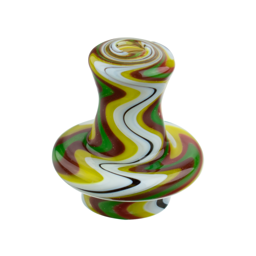MAV Glass Yellow Swirl Cap + 2 Pearls (bx155a) – DankGeek