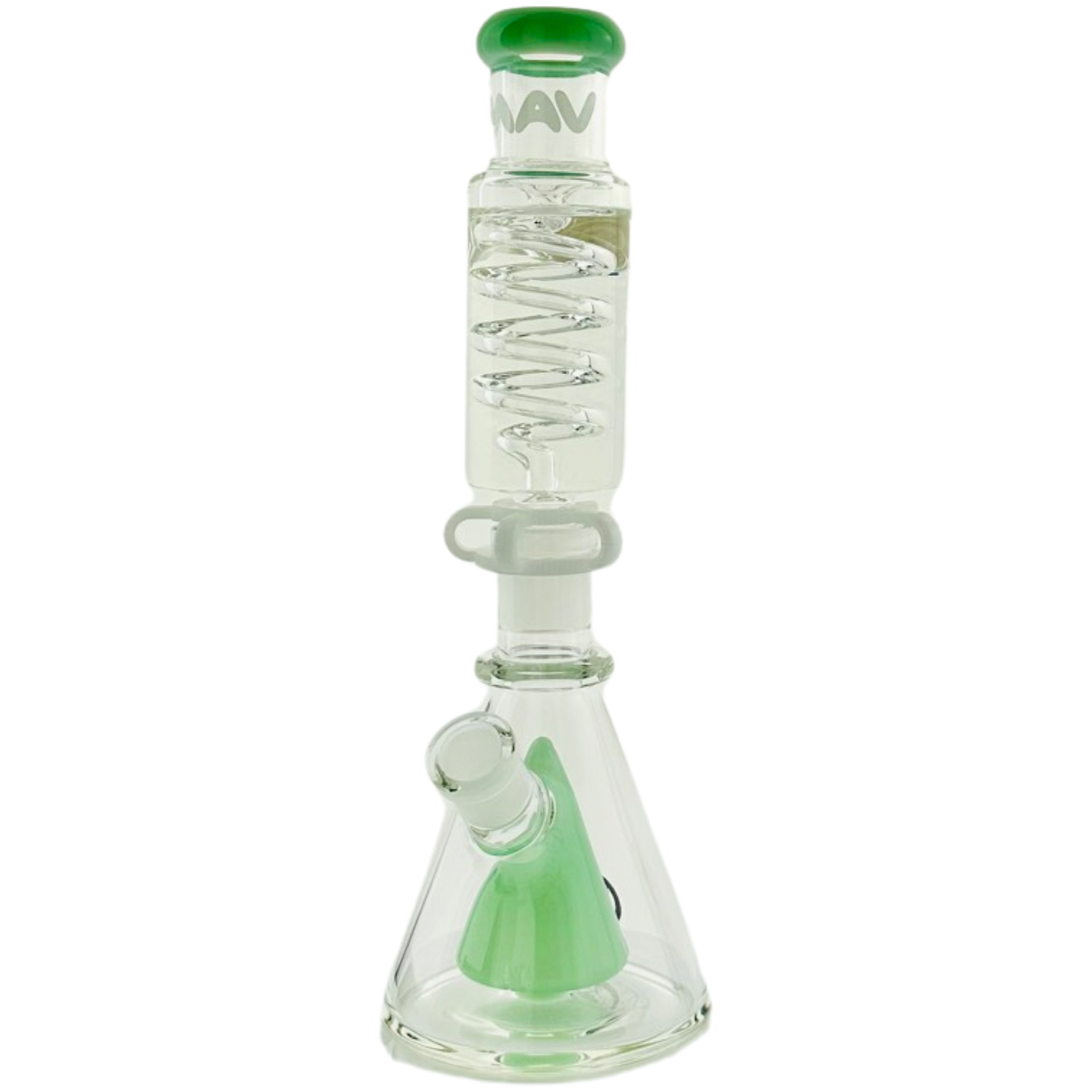 MAV Glass 10.5" Beaker Bong with Freezable Glycerin Coil & Pyramid Per ...