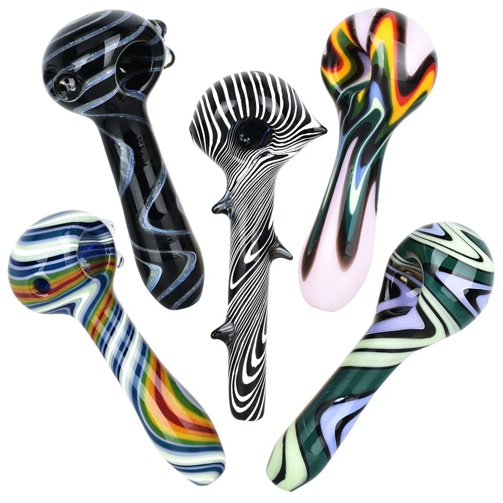 Mixed Illusions Glass Spoon Pipe Assortment | 4.5" to 5.5" | 10ct Bund ...